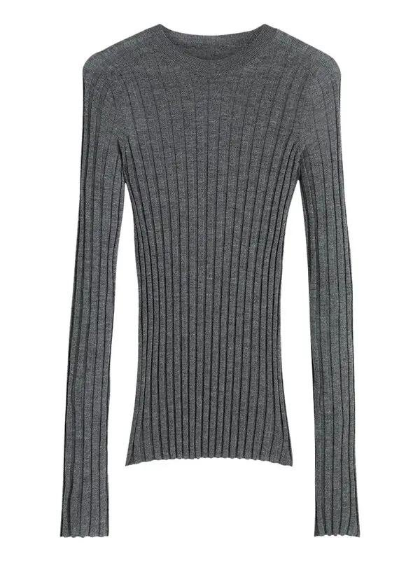 Phoebe Philo Wide Rib Crewneck - Grey