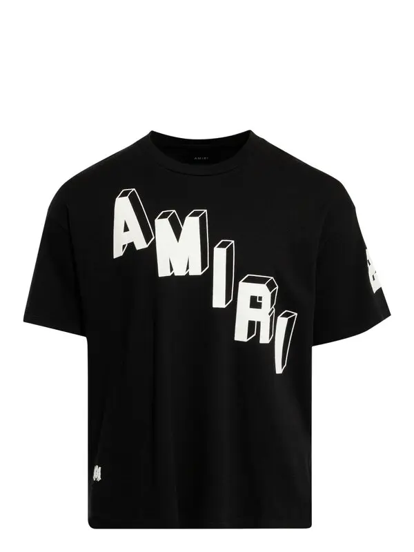 Amiri Flocked Hockey Skater Tee - Black