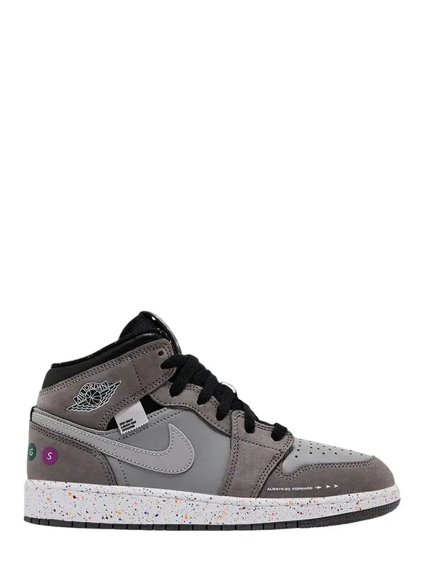 JORDAN 1 Mid Wings Gs 'nyc Subway' Sneakers - Grey