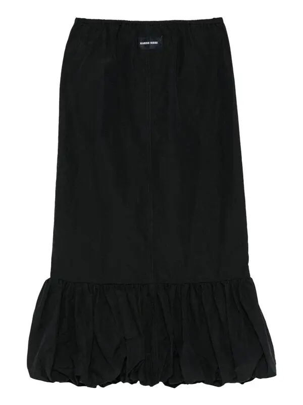 MARINE SERRE Nylon Midi Bubble Skirt - Black