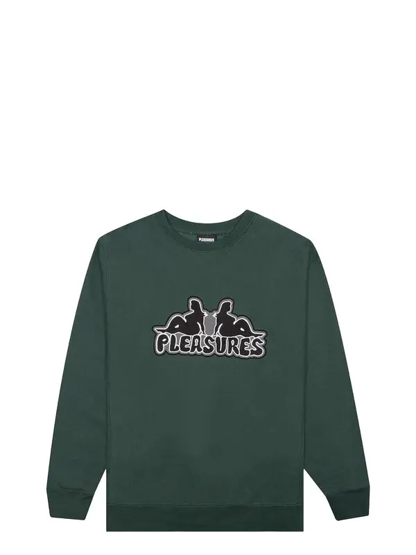 PLEASURES Applique Crewneck - Green