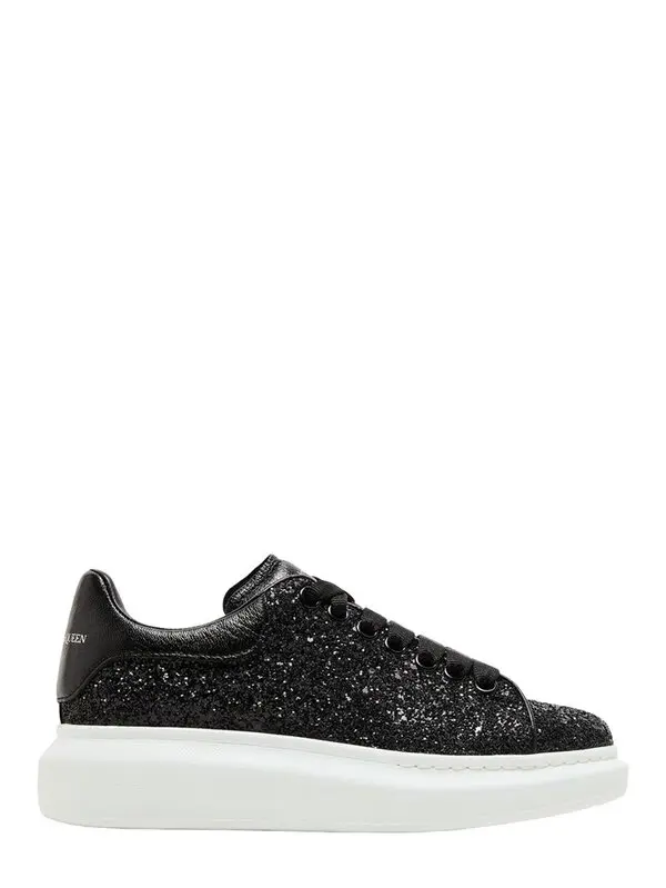 Alexander McQueen Oversized Glitter Sneakers - Black
