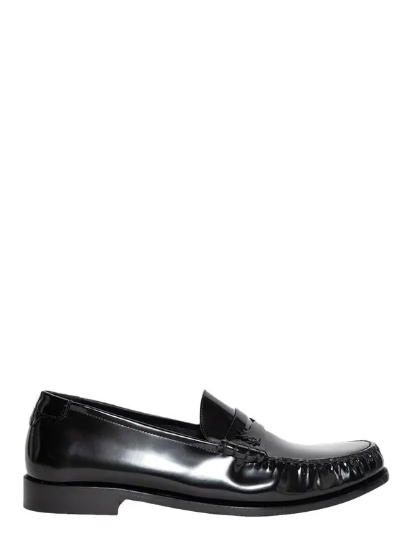 Saint Laurent Le Loafer Penny Slippers - Black
