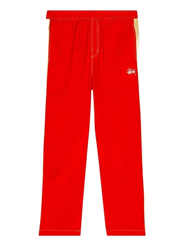 StÜssy Panel Track Relaxed Pant - Red