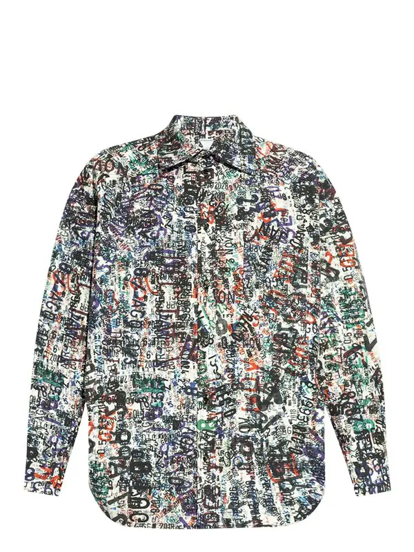 Bottega Veneta Printed Long-sleeve Shirt - White