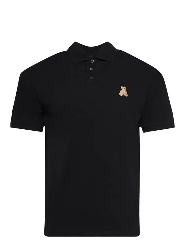 Palm Angels Mini Bear Polo Shirt - Black