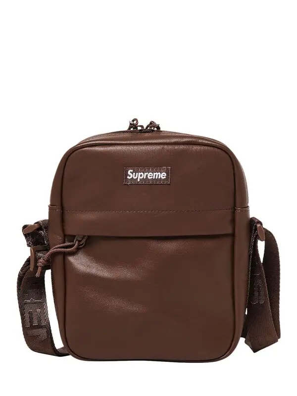 Supreme Leather Shoulder Bag - Brown