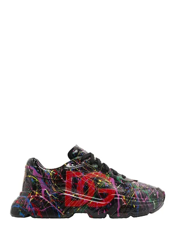 Dolce & Gabbana Daymaster Paint Splatter Sneakers - Black