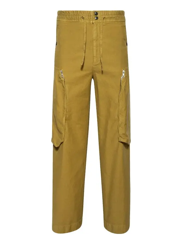 Dries Van Noten Zip Pocket Cargo Trousers - Yellow