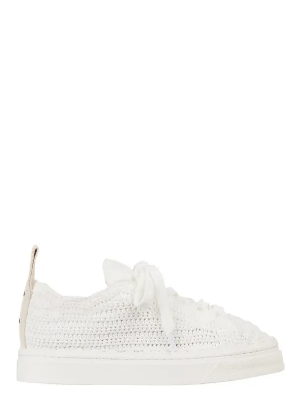 Chloé Lauren Crochet Sneakers - White