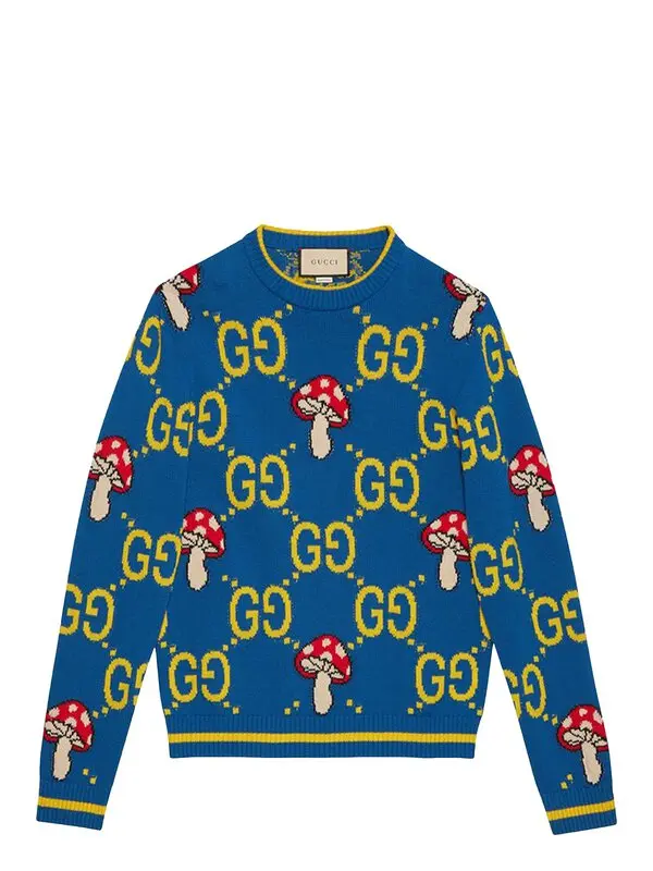 Gucci Gg Wool Sweater - Blue