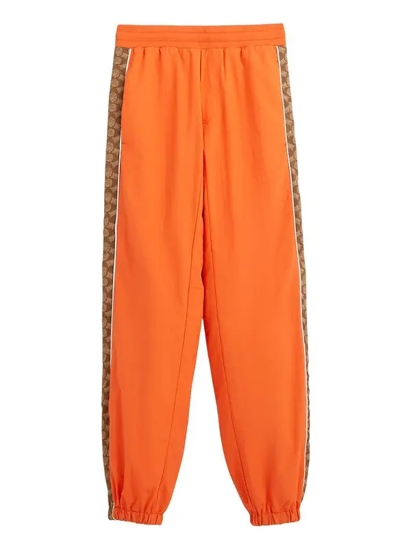 COACH® Restored Track Joggers - Orange/tan Signature Multi
