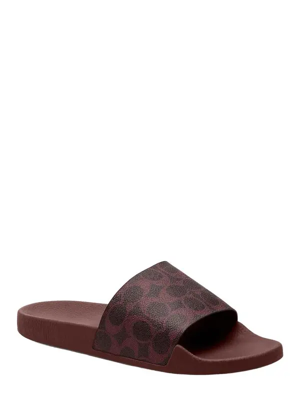 COACH Udele Sport Slide In Signature Canvas - Black Currant