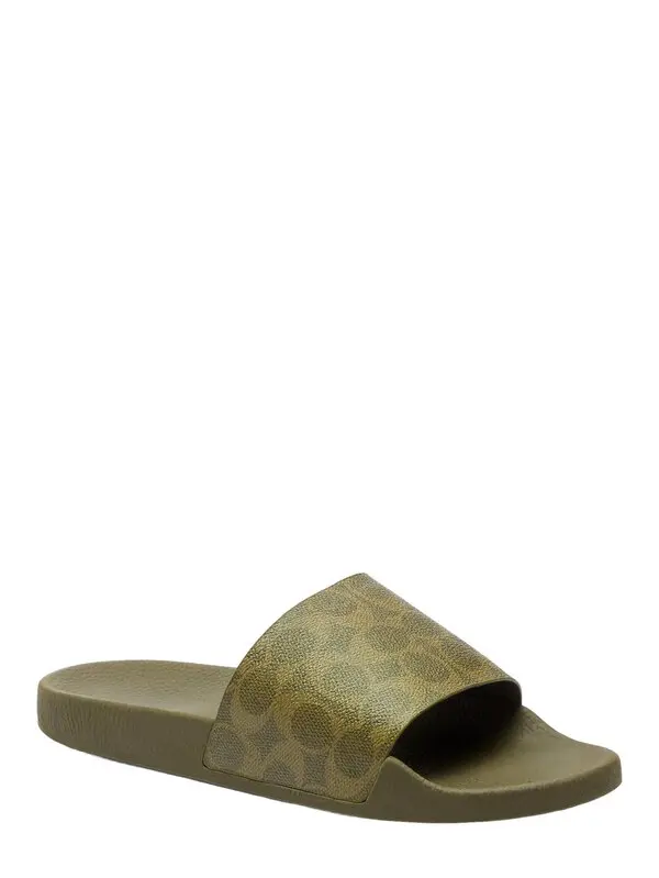 COACH Udele Sport Slide In Signature Canvas - Olive