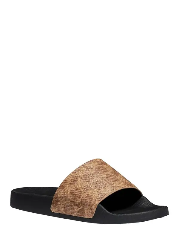 COACH Udele Sport Slide In Signature Canvas - Tan