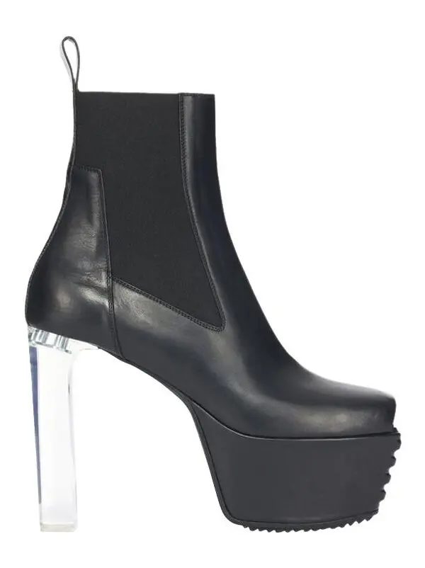 Rick Owens Luxor Open-toe Platform Ankle Boots - Black