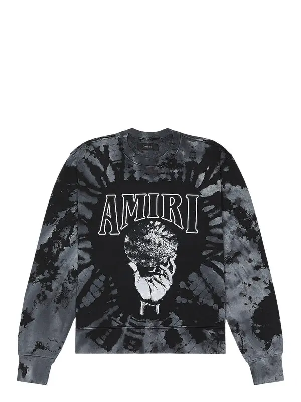 Amiri Crystal Ball Tie Dye Crewneck - Black