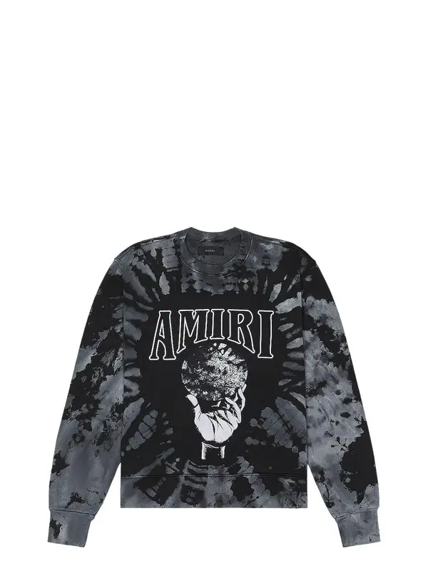 Amiri Crystal Ball Tie Dye Crewneck - Black