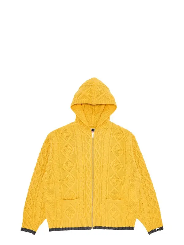 Supreme X Goodenough Zip-up Hooded Sweater - Yellow