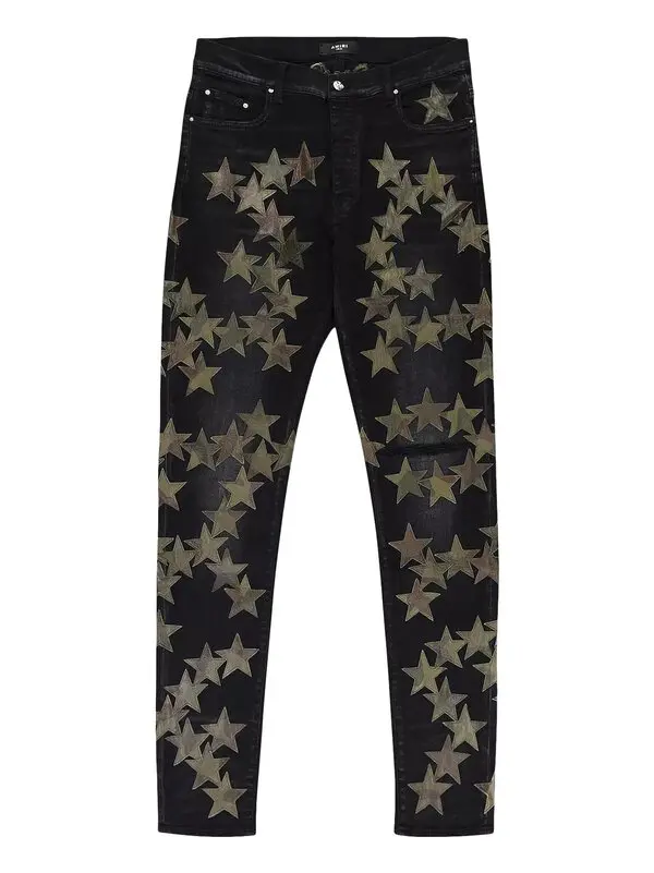Amiri Chemist Camo Skinny Jeans - Black