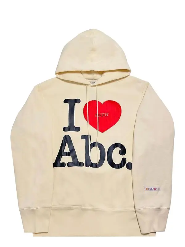 Kith X Advisory Board Crystals I <3 Abc Swarovski Hoodie - Cream