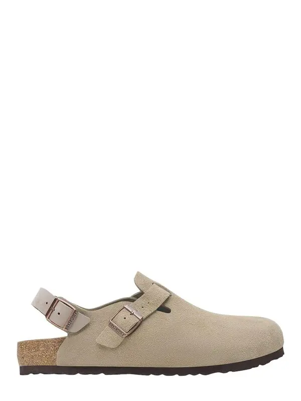 BIRKENSTOCK Tokio Suede Clogs - Grey