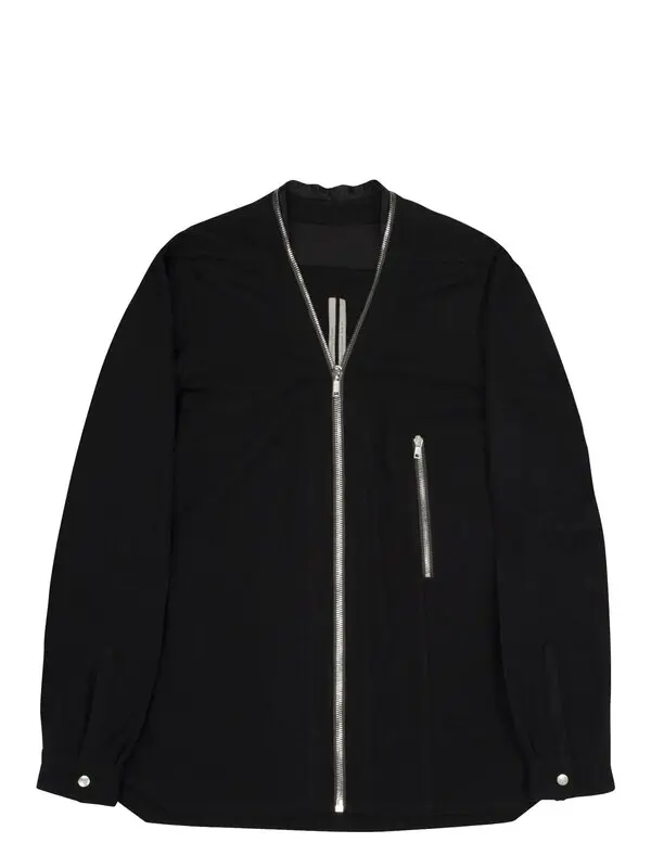 Rick Owens Zip Larry Shirt - Black