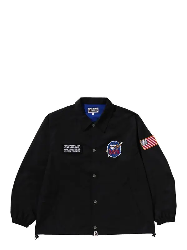 A BATHING APE Space Ape Relaxed Fit Coach Jacket - Black
