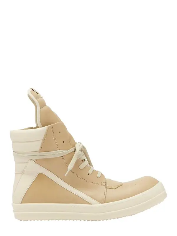 Rick Owens Hollywood Geobasket High-top Sneakers - Cream
