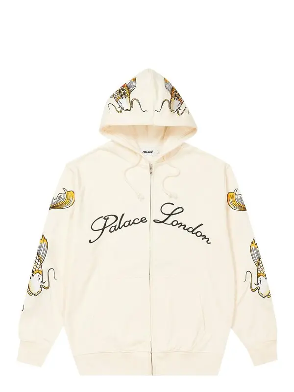 PALACE Carp Zip Hood - Cream