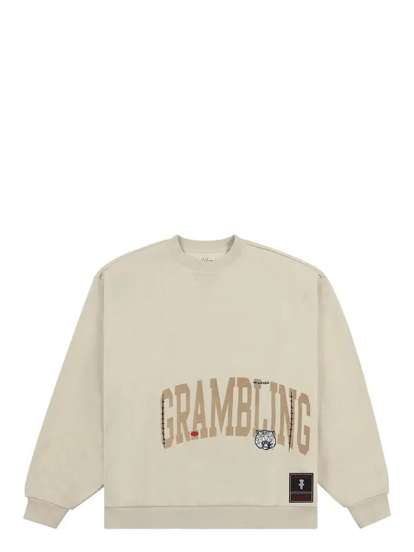 CACTUS JACK BY TRAVIS SCOTT X Mitchell & Ness Grambling State University Crewneck - Tan