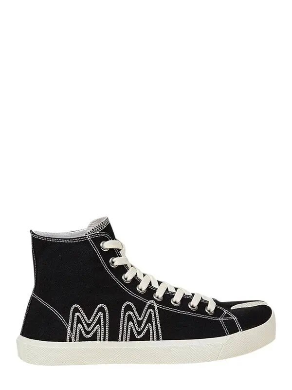 MAISON MARGIELA Tabi High 'mm Embroidered' Sneakers - Black