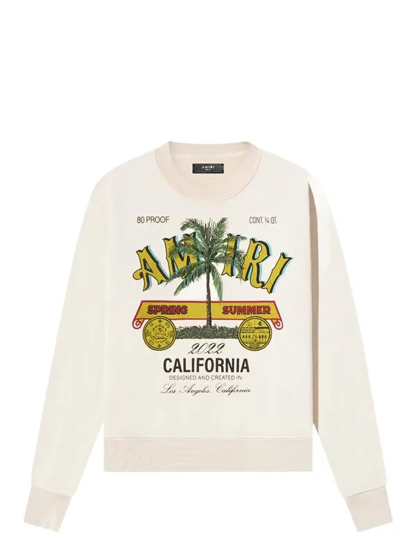 Amiri Long-sleeve Crew - Cream