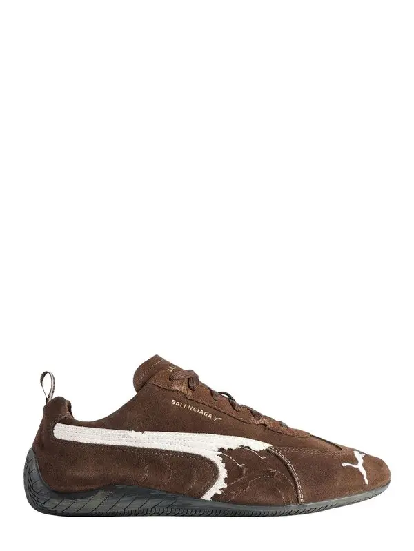 Balenciaga X Puma Speedcat Suede Sneakers - Brown