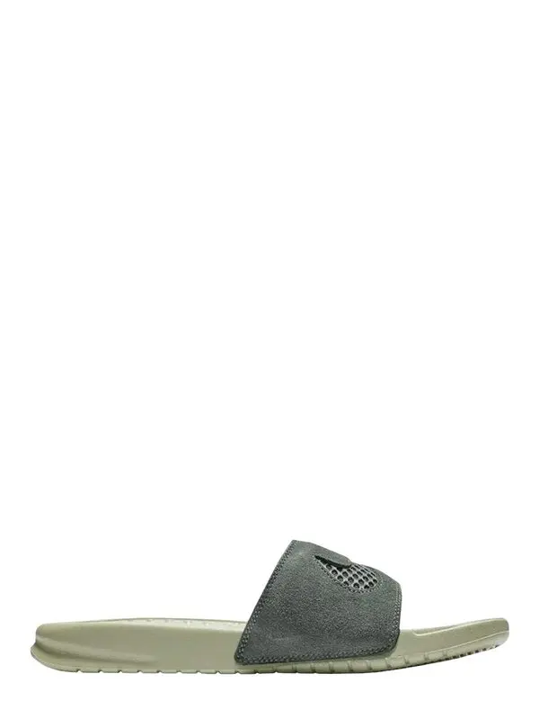 Nike Benassi Jdi Leather Se Slides - Green