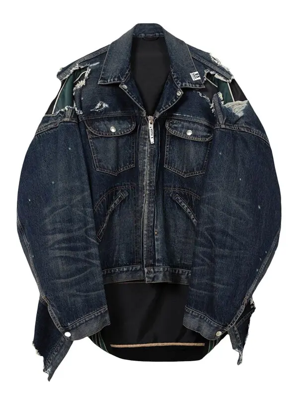 Mihara Yasuhiro Double Layered Denim Jacket - Blue
