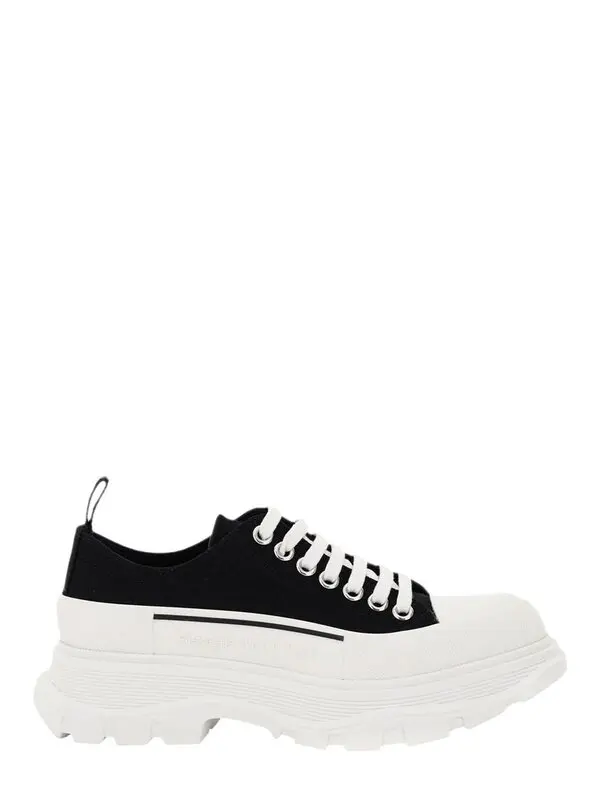 Alexander McQueen Tread Slick Lace-up Sneakers - Black