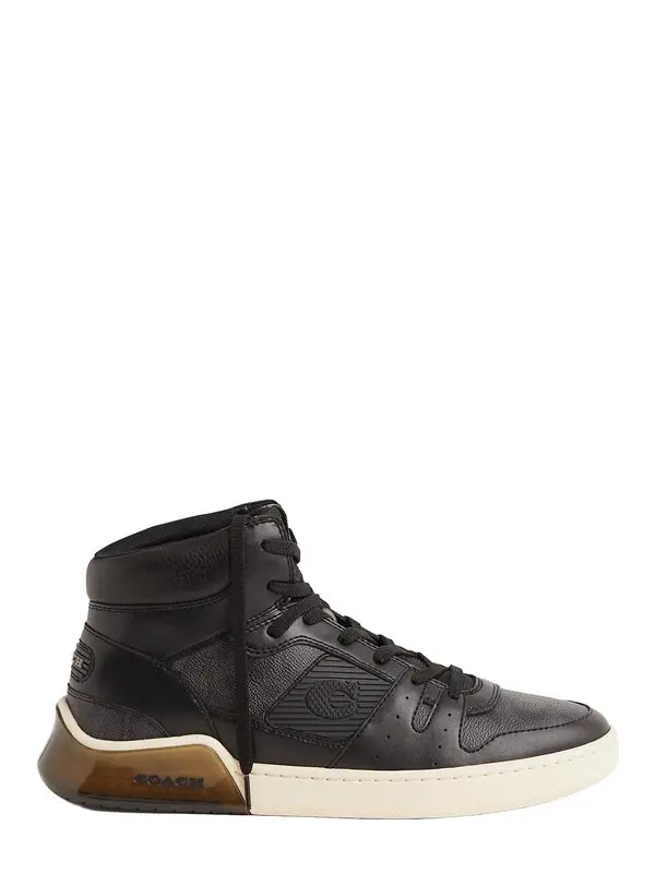 COACH Restored Citysole High Top Sneakers - Charcoal Black
