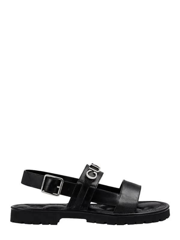 Gucci Logo Sandal - Black