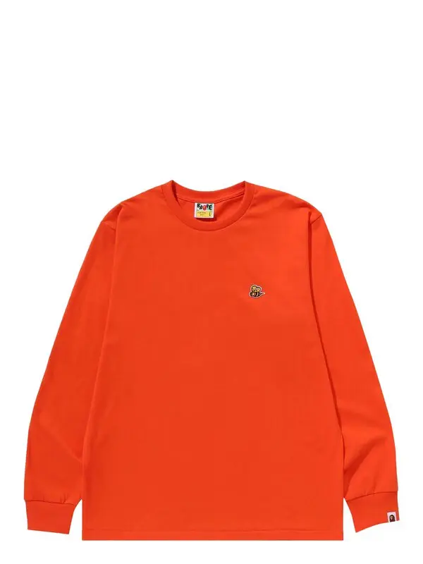 A BATHING APE Bee One Point Long-sleeve Tee - Orange