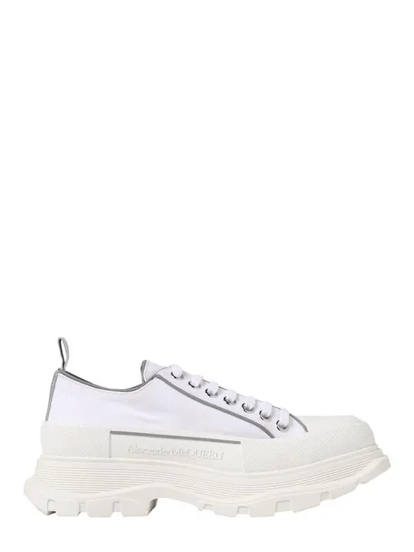Alexander McQueen Tread Slick Lace-up Sneakers - White