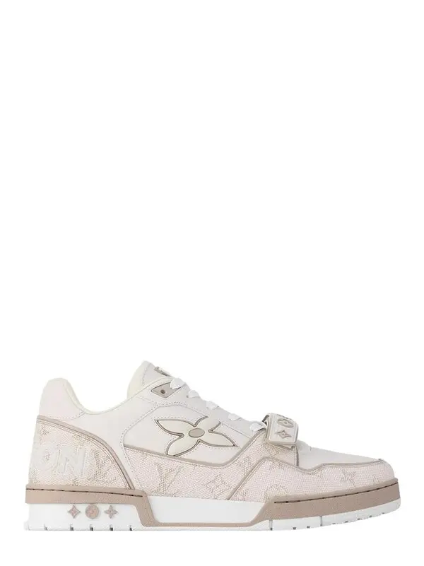LOUIS VUITTON Trainer With Velcro Strap And Monogram - Cream