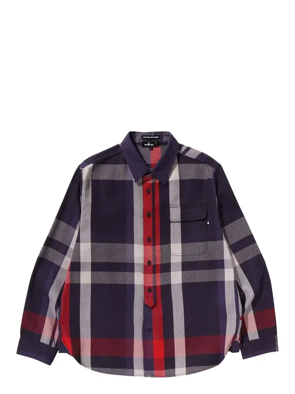 A BATHING APE Check Shirt - Purple