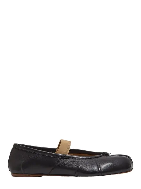 MAISON MARGIELA Tabi Ballerina Flat With Elastic Band - Black