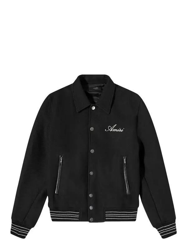 Amiri Bones Varsity Jacket - Black