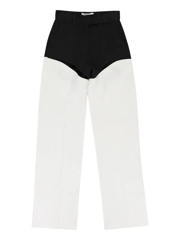 Rhude Cut Out Moto Straight Pants - White