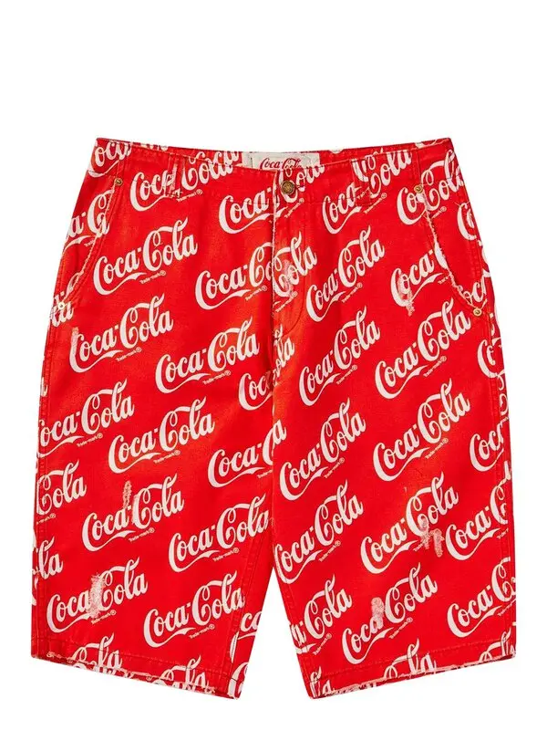 ERL Printed Canvas Shorts - Red