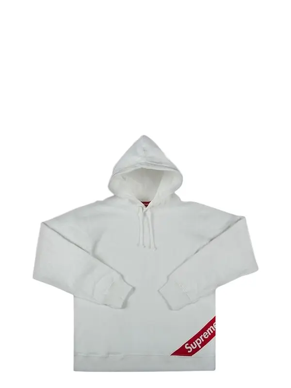 Supreme Corner Label Hooded Sweatshirt - White