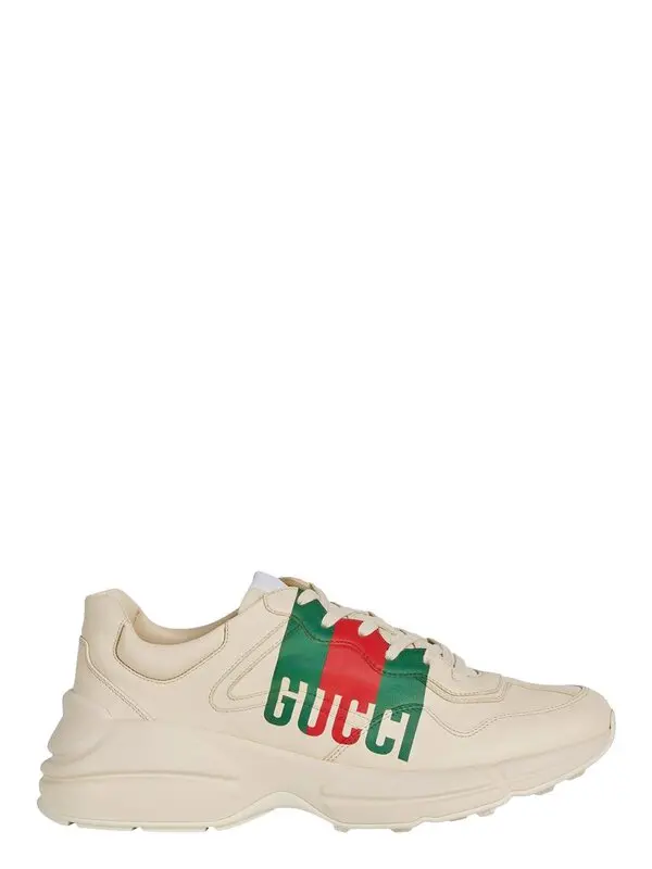 Gucci Rhyton Web Sneakers - Cream