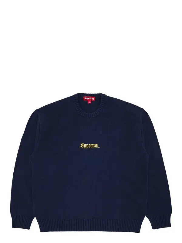 Supreme Old English Crewneck Sweater - Blue